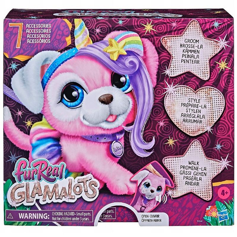 Hasbro FurReal Friends - Duży zwierzak na smyczy Piesek z modnymi ...